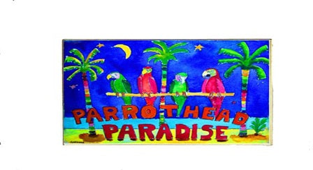 Parrot Head Paradise License Plate – Auto License Plates Frames